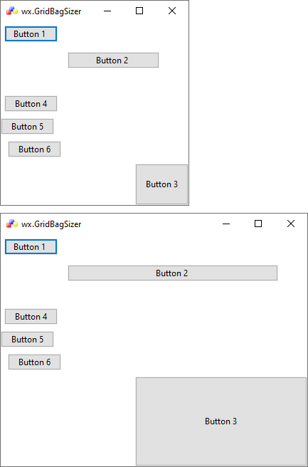 How to create a grid bag sizer (Phoenix) - wxPyWiki
