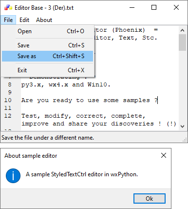 How to create a simple text editor (Phoenix) - wxPyWiki