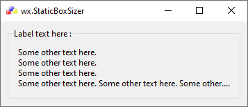 How to create a static box sizer (Phoenix) - wxPyWiki